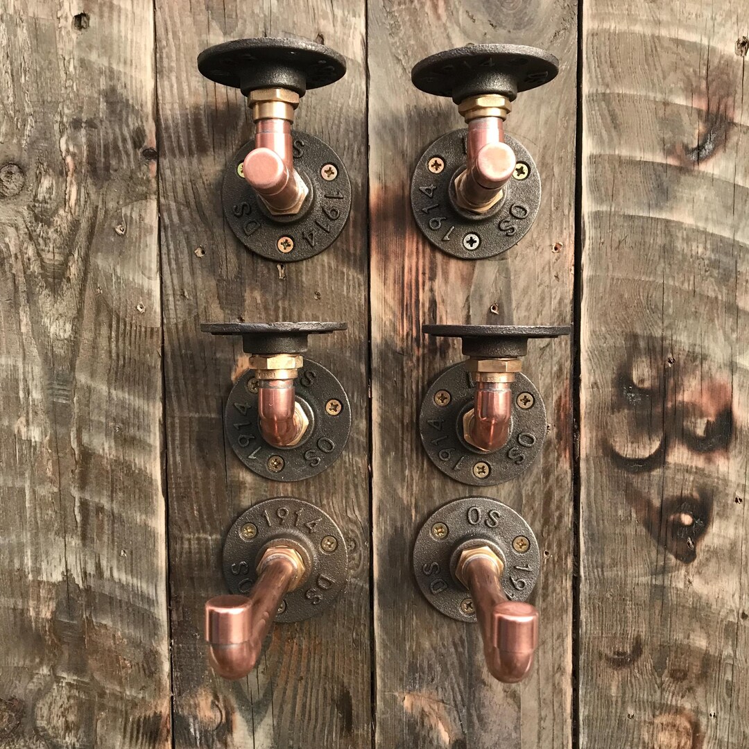 Various Handcrafted Cooper Pipe Shelf Brackets Homemade Bracket Bespoke ...