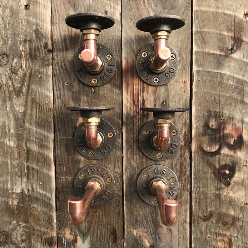 Various Handcrafted Cooper Pipe Shelf Brackets Homemade Bracket Bespoke ...