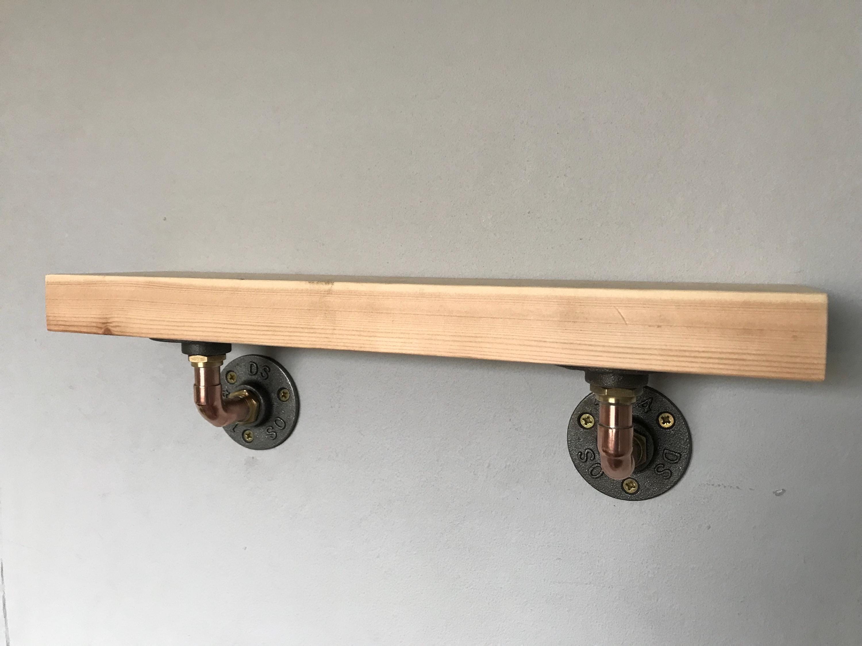 Various Handcrafted Cooper Pipe Shelf Brackets Homemade Bracket Bespoke ...