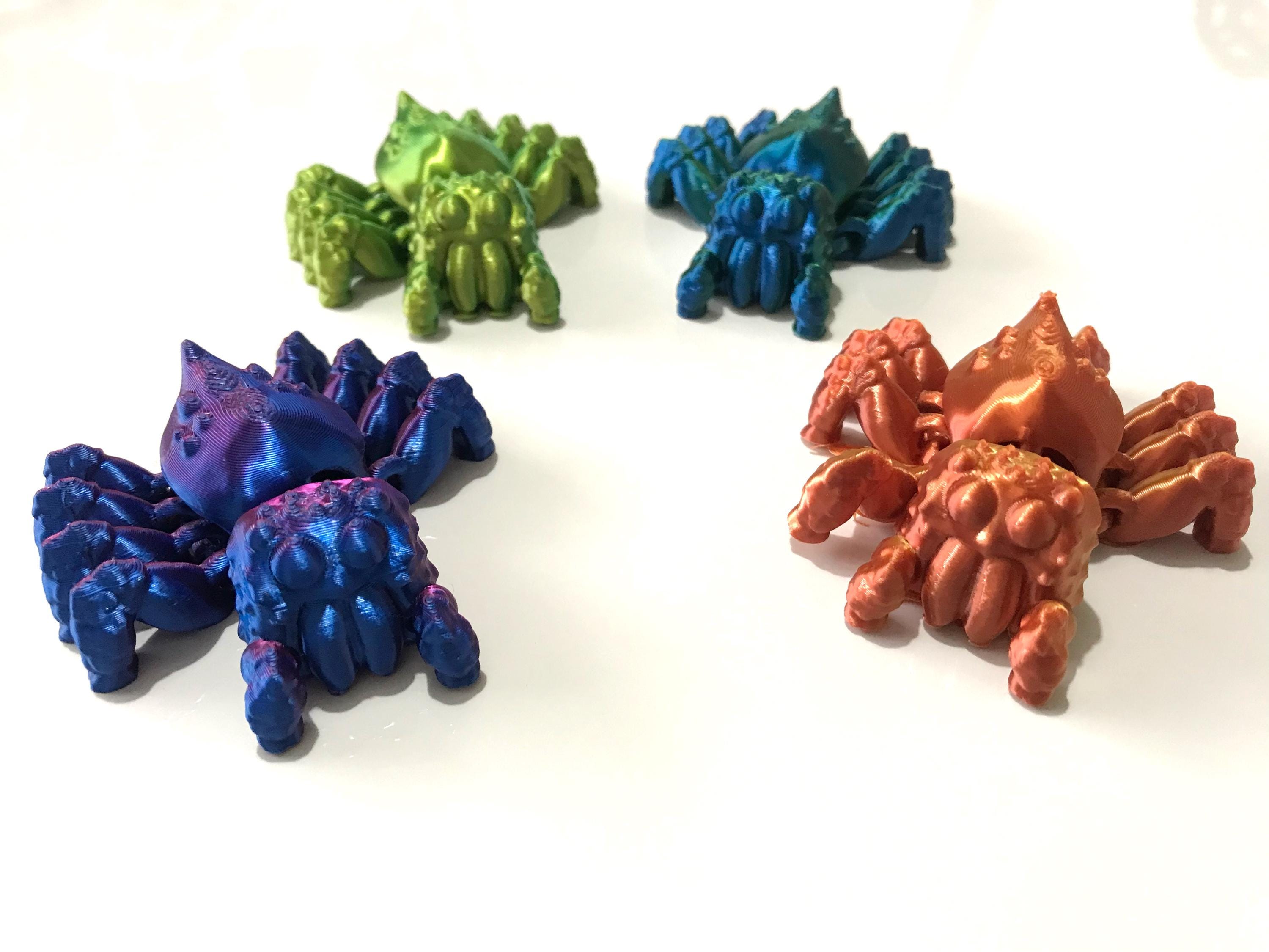 Articulated Spider Jumping Spider Fidget Toy Small Gift 3D Printed Dual ...