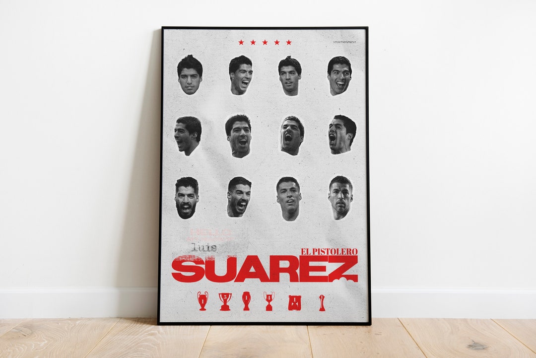 Luis Suarez Poster for Print, Liverpool FC, FC Barcelona, Sports Poster ...