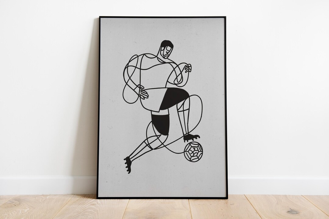Abstract Football Poster: Soccer Wall Art (digital Download A2, A3, A4 ...
