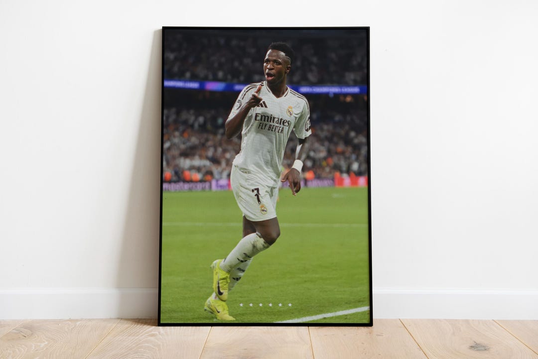 Vinicius Jr Poster for Print, Real Madrid, Soccer Wall Art, Sports ...