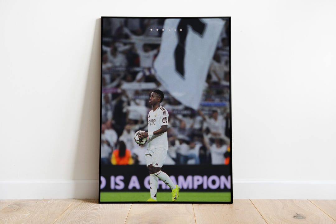 Vinicius Jr Poster for Print, Real Madrid, Soccer Wall Art, Sports ...
