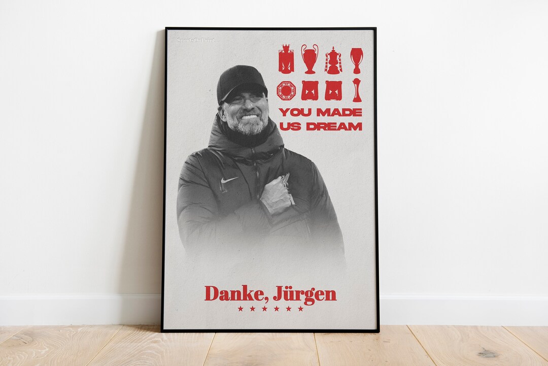 Liverpool FC, Danke Jurgen Poster for Print, Jurgen Klopp, Sports ...