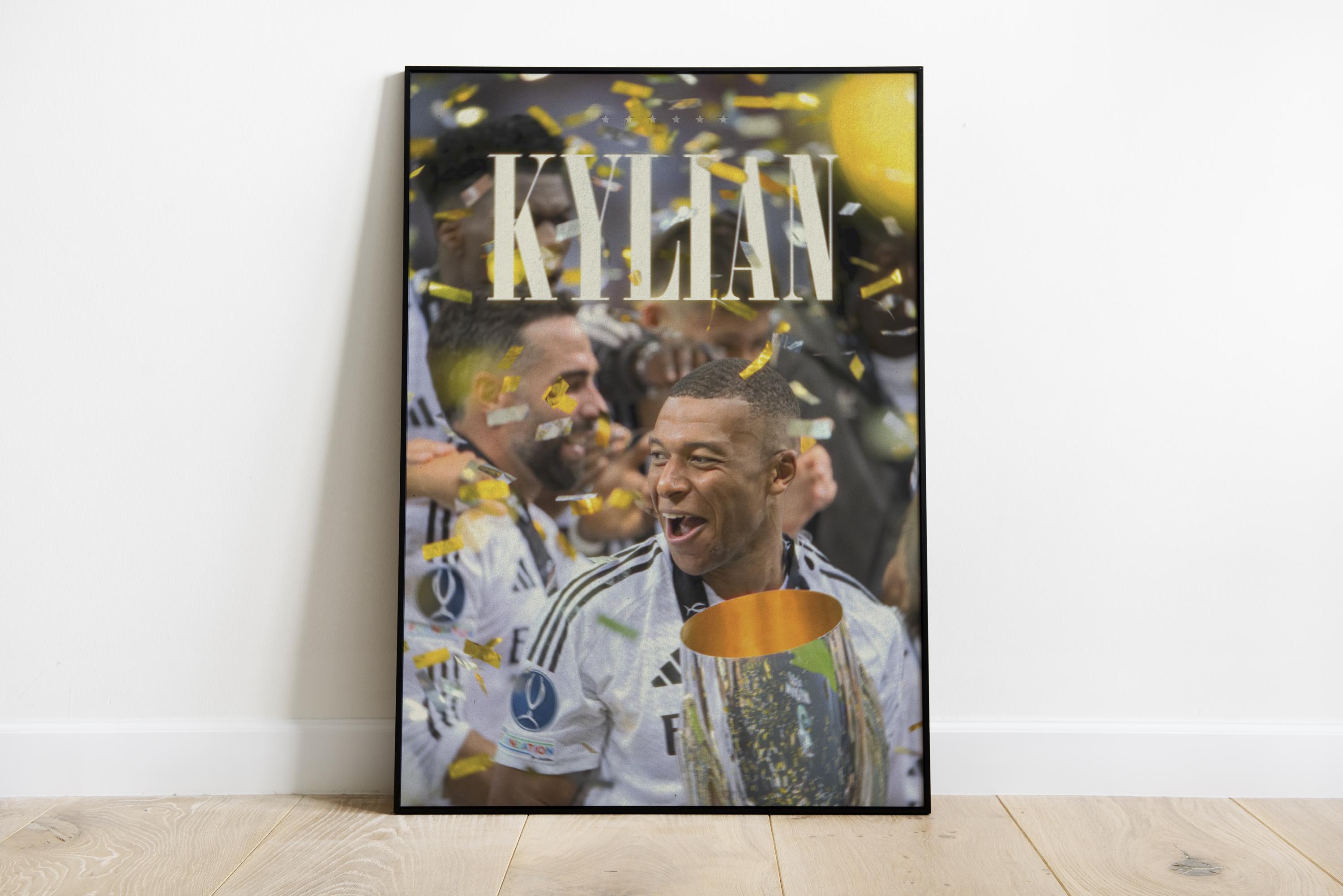 Kylian Mbappé Poster for Print, Real Madrid, "kylian" Soccer Wall Art ...