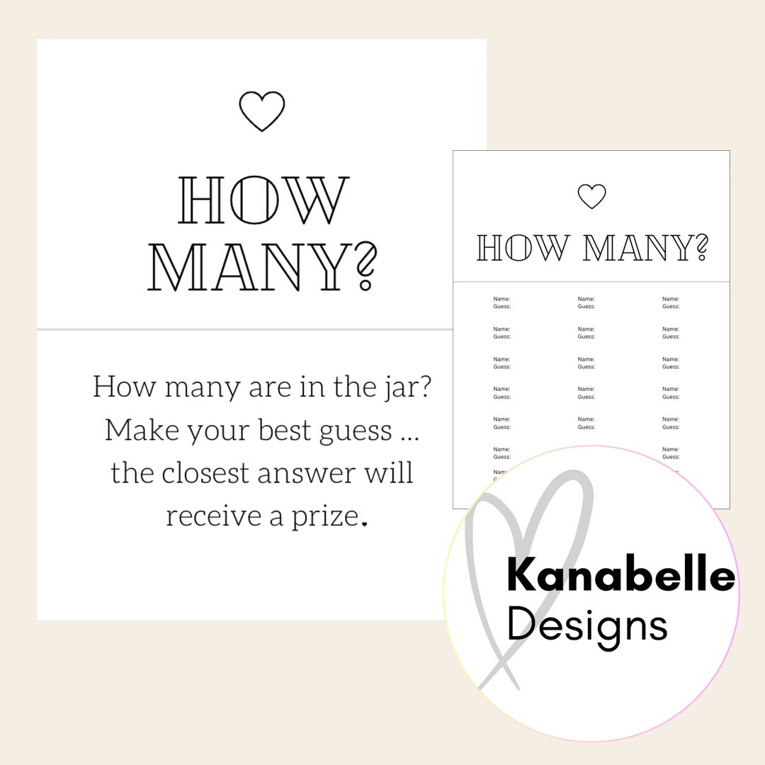 Printable Baby Shower Guessing Game - Etsy