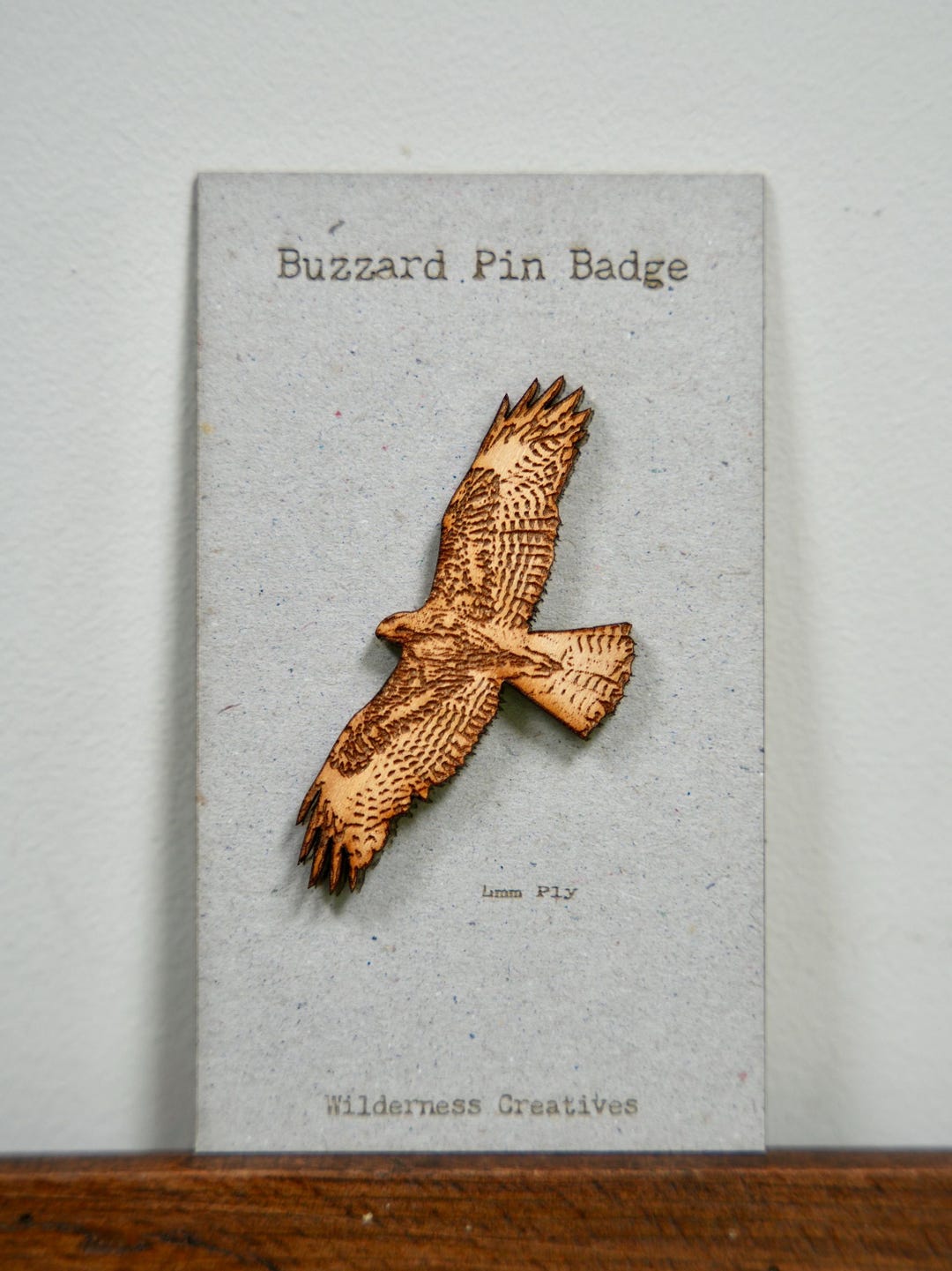 Laser Cut Plywood Buzzard Pin Badge: Handmade Bird Brooch - Etsy