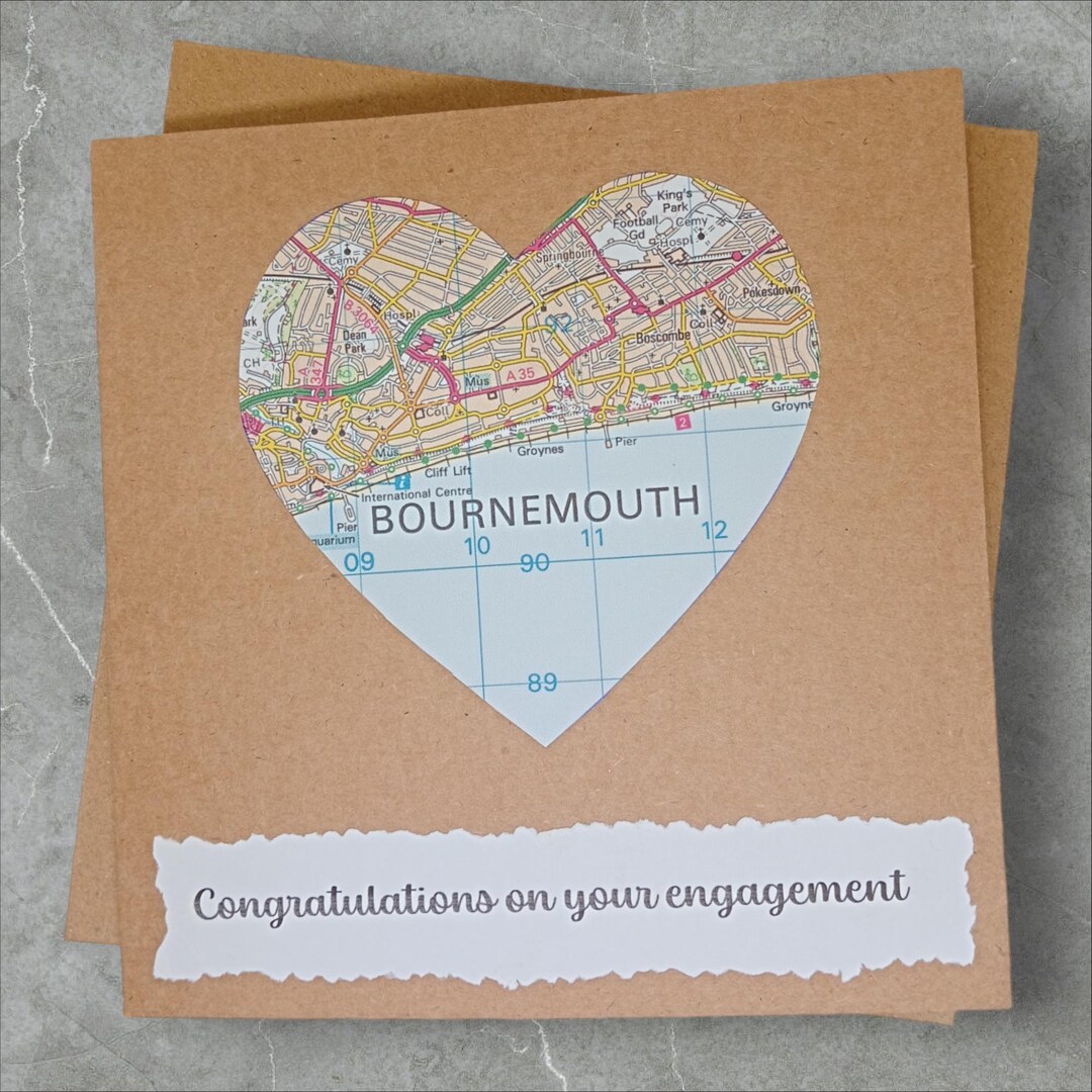 Personalised Engagement Map Card Engagement Card Location Engagement ...