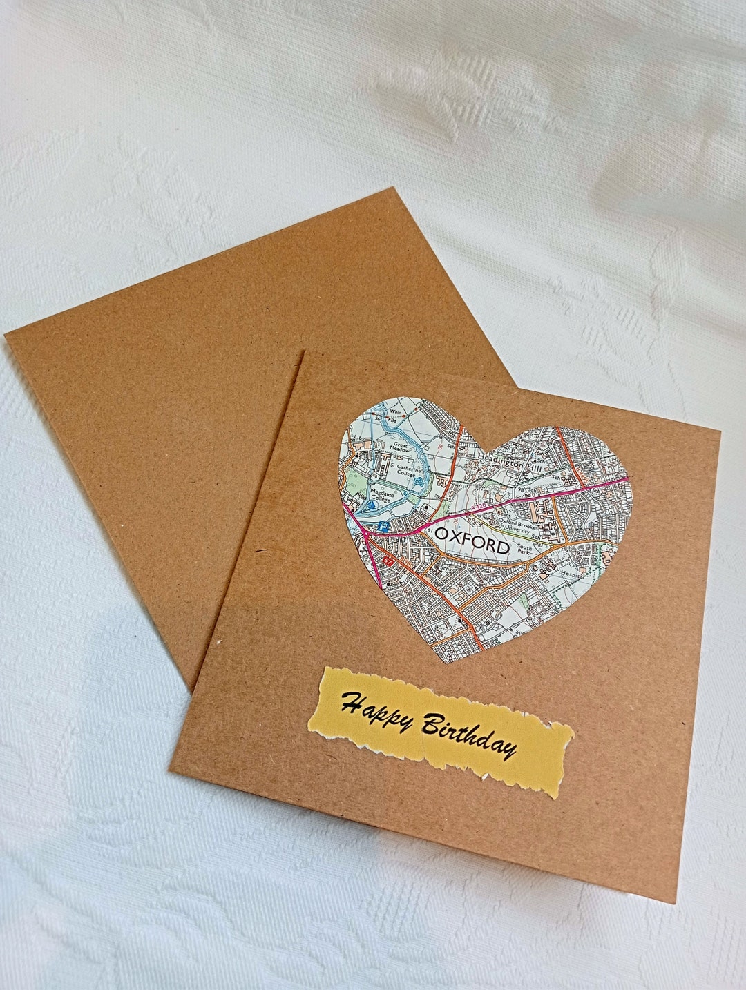 Personalised Map Card Birthday Map Card Map Heart Location Map Location ...