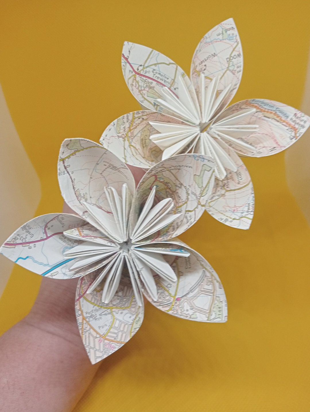 Where We Met Map PAPER FLOWERS, Maps Personalised With Your Special ...