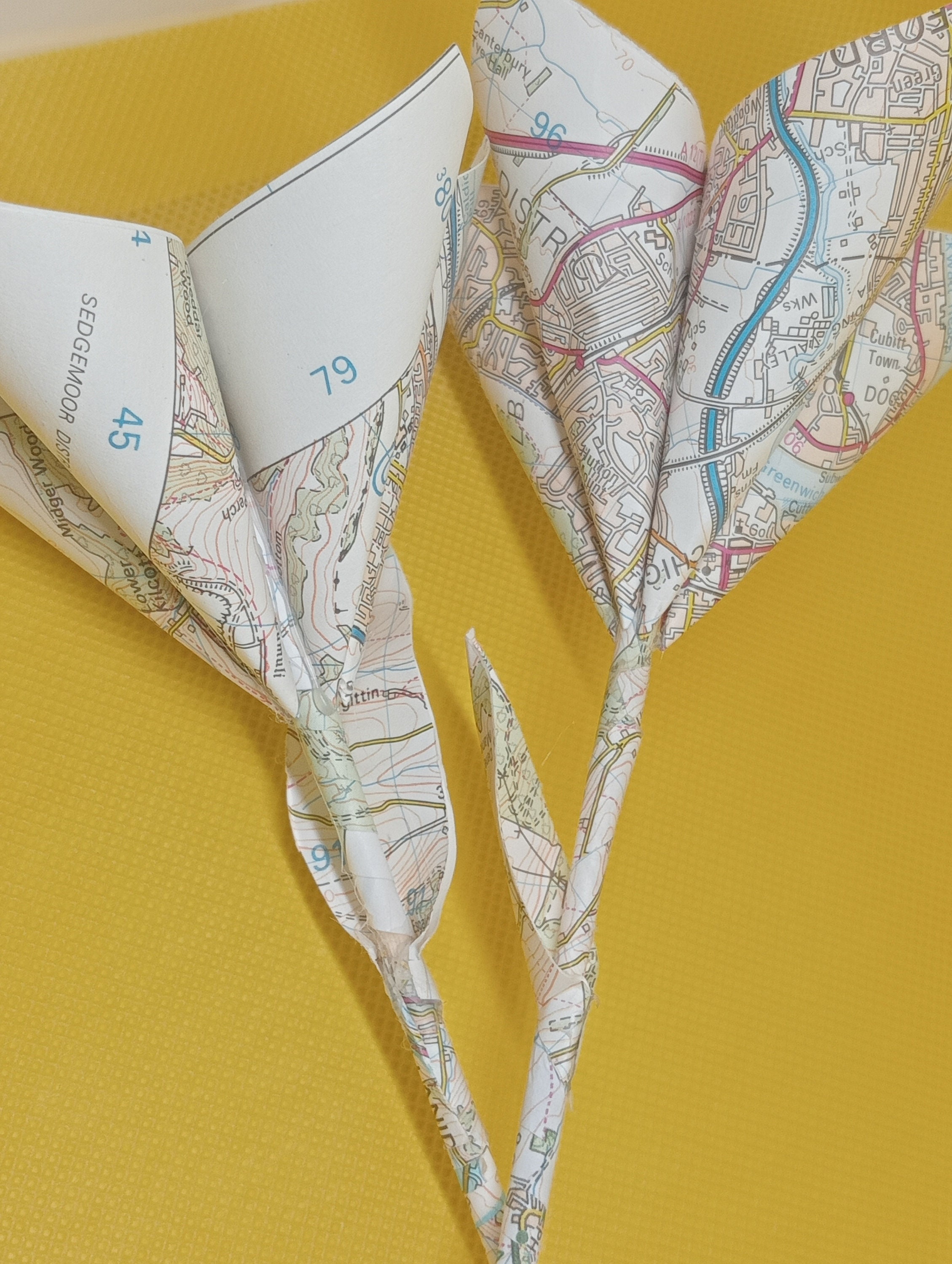 Where We Met Map PAPER FLOWERS, Maps Personalised With Your Special ...