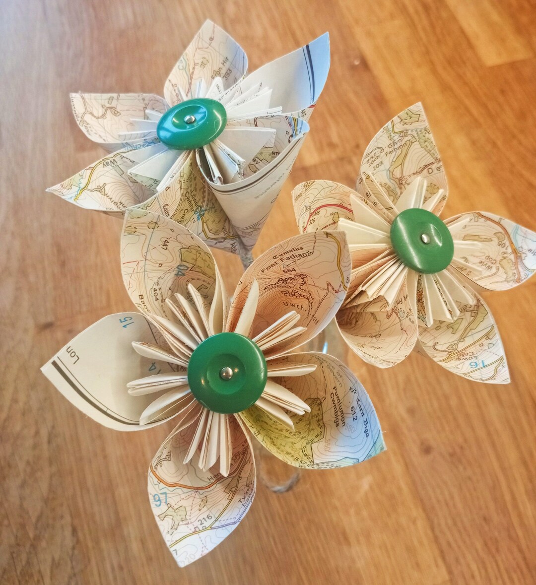 PAPER FLOWERS MAPS First Anniversary Paper Birthday Gifts Ideas Wedding ...