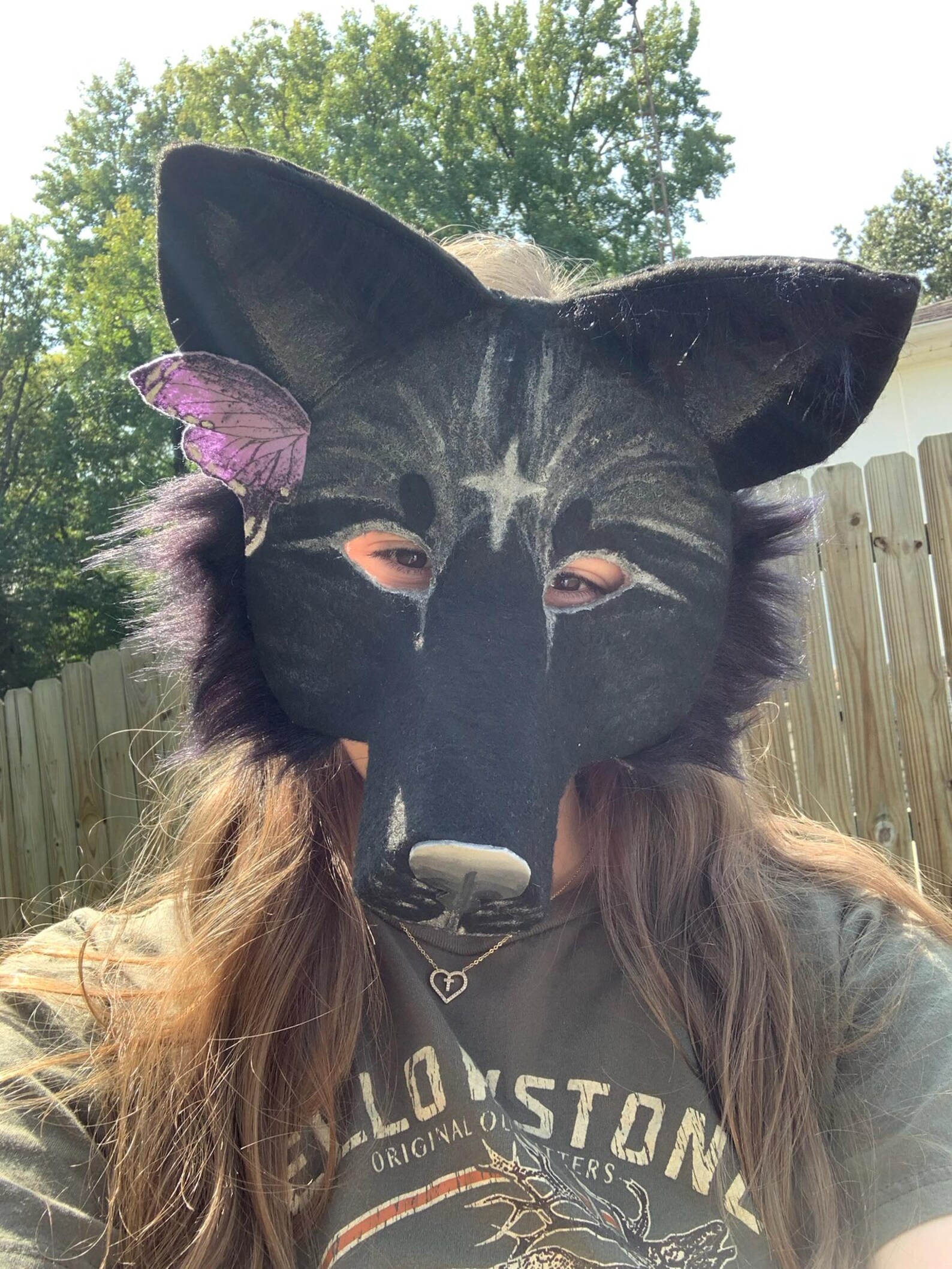 Silver Fox Costume Mask With Removable Butterfly Wing Accessory - Etsy