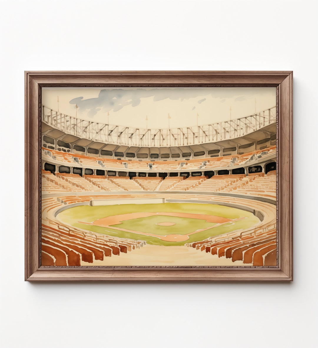 Baseball Field Art Nursery Decor Baseball Kids Room Art Baseball Theme ...