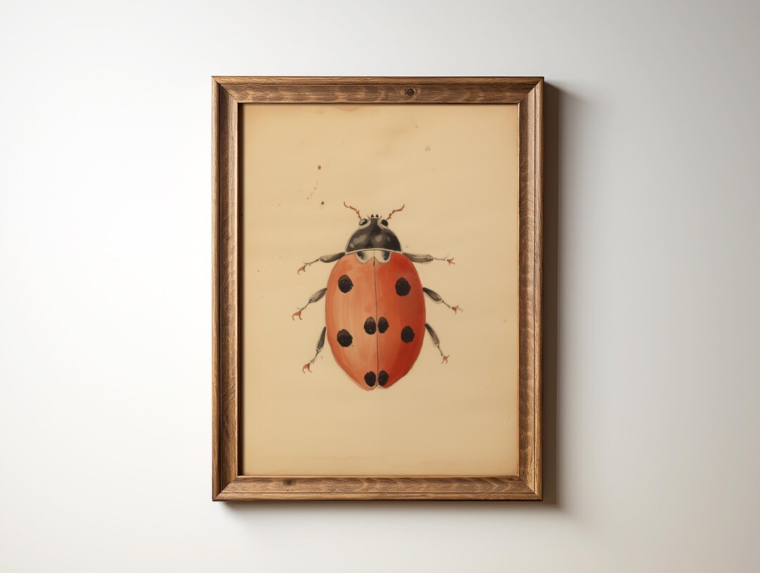 Ladybug Nursery Decor Bug Kids Room Art Insect Print Nursery Red Art ...