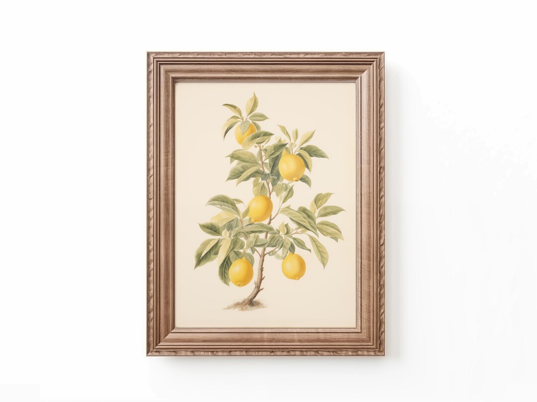 Lemon Tree Art Nursery Fruit Art Kids Room Lemon Tree Print Nursery ...