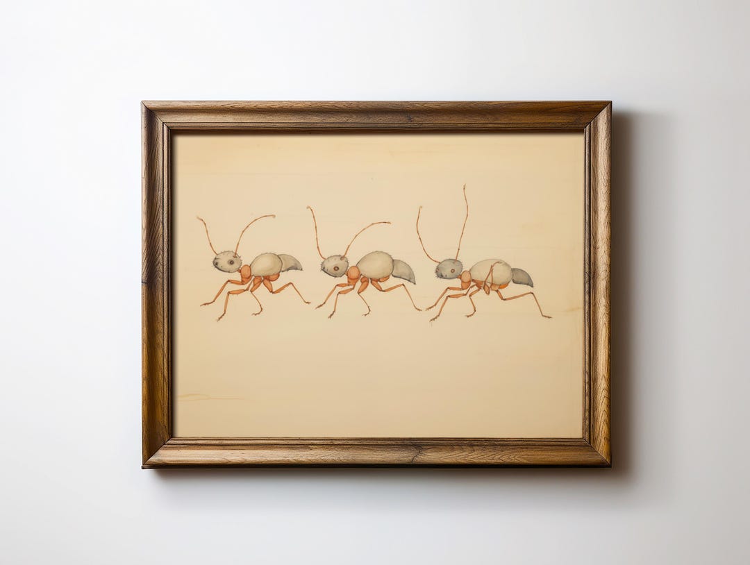 Ant Nursery Decor Bug Kids Room Art Insect Print Nursery Ants Marching ...