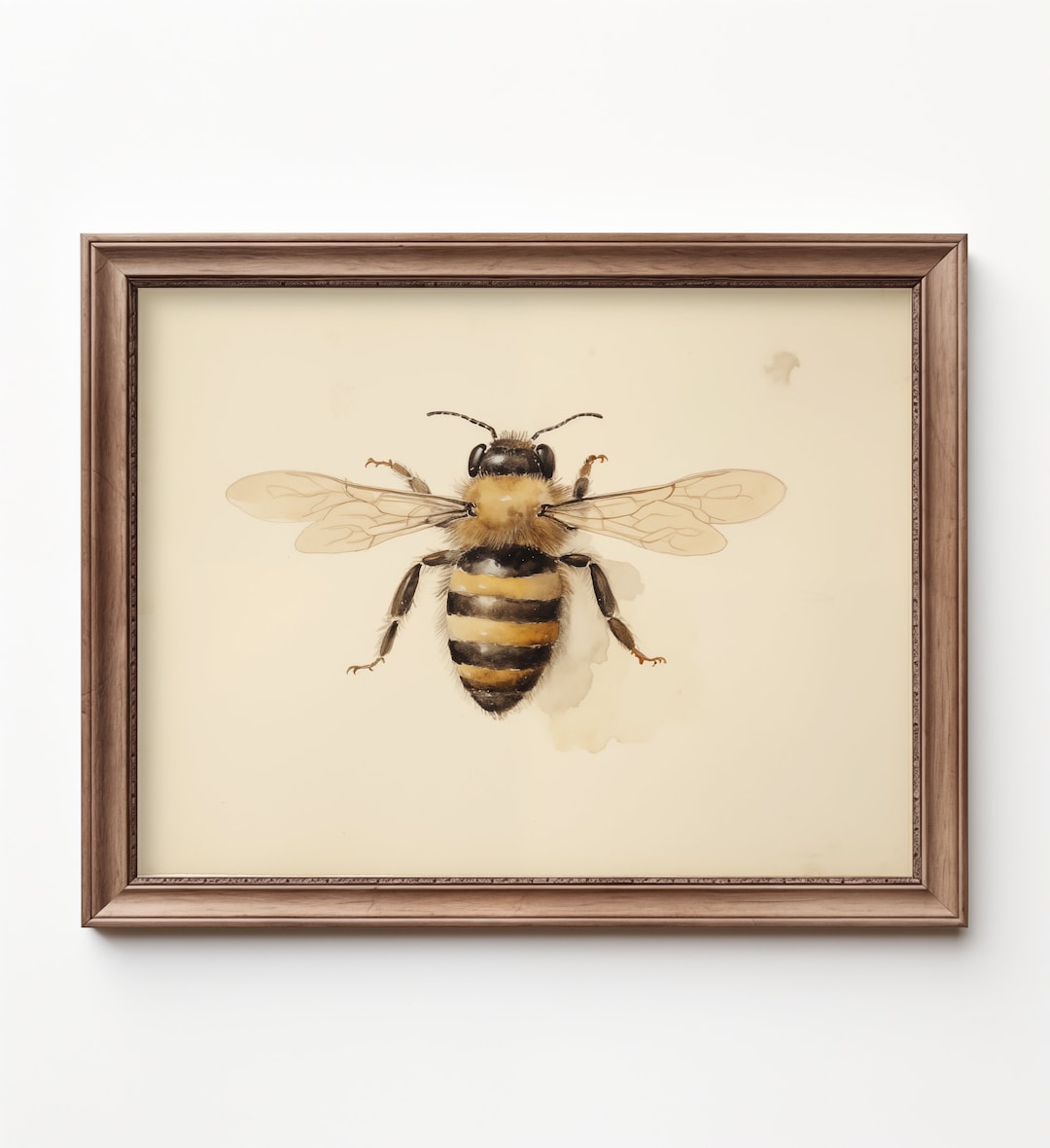 Bee Art for Nursery, Botanical Bee Wall Art, Bee Nursery Decor, Bumble ...