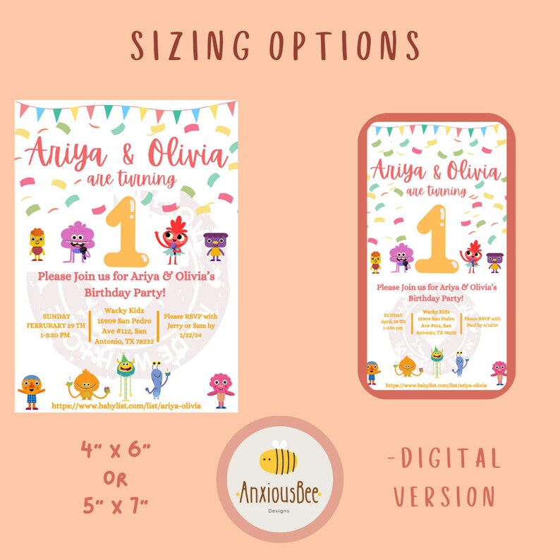 Super Simple Birthday Invitations - Etsy