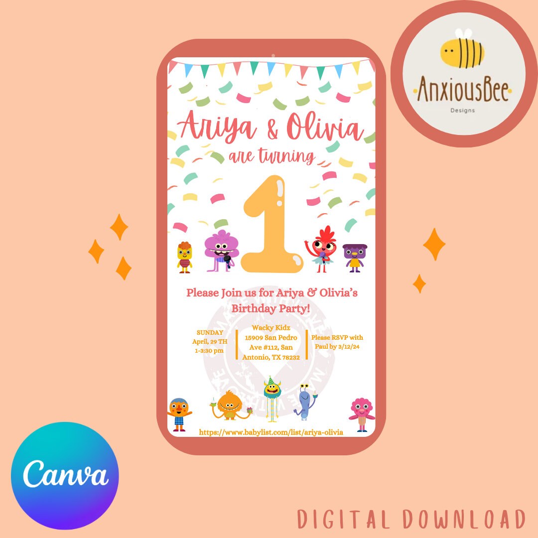 Super Simple Birthday Invitations - Etsy