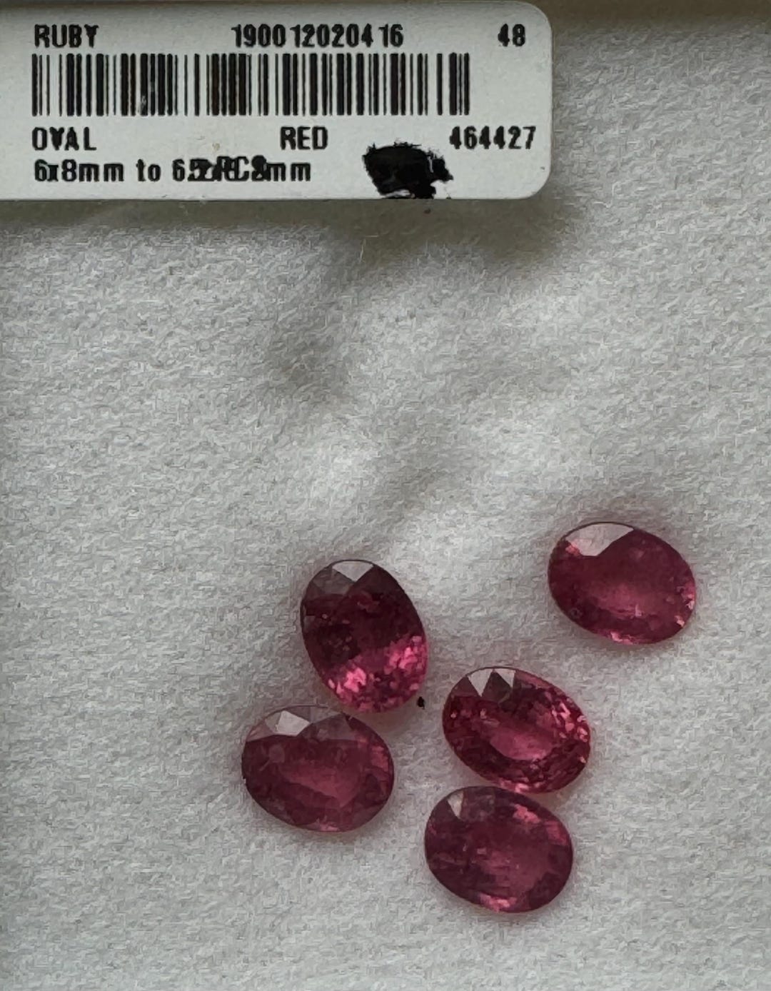 RUBY. Red Oval Shape, Slightly Included. 5 PCS, 8 X 6 Mm, 8.4 Total ...
