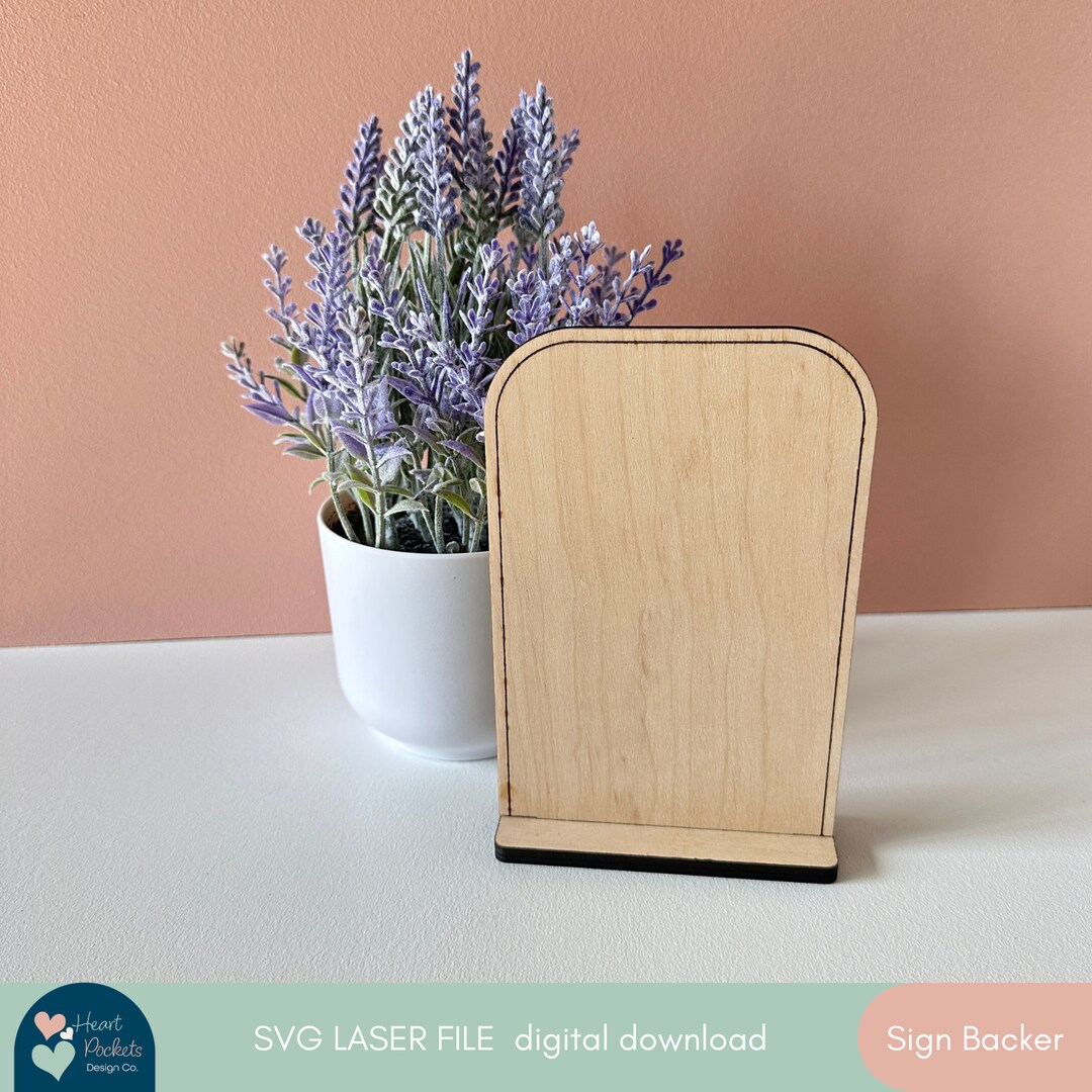 SVG Digital | Rounded Corner Standing Sign Backer | Single Line Scoring ...