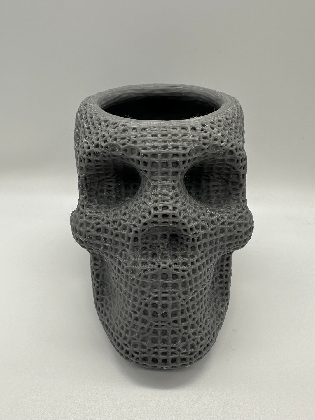 Voronoi Skull Vase, Flower Vase, Succulent Pot, Desk Organizer, Pen ...
