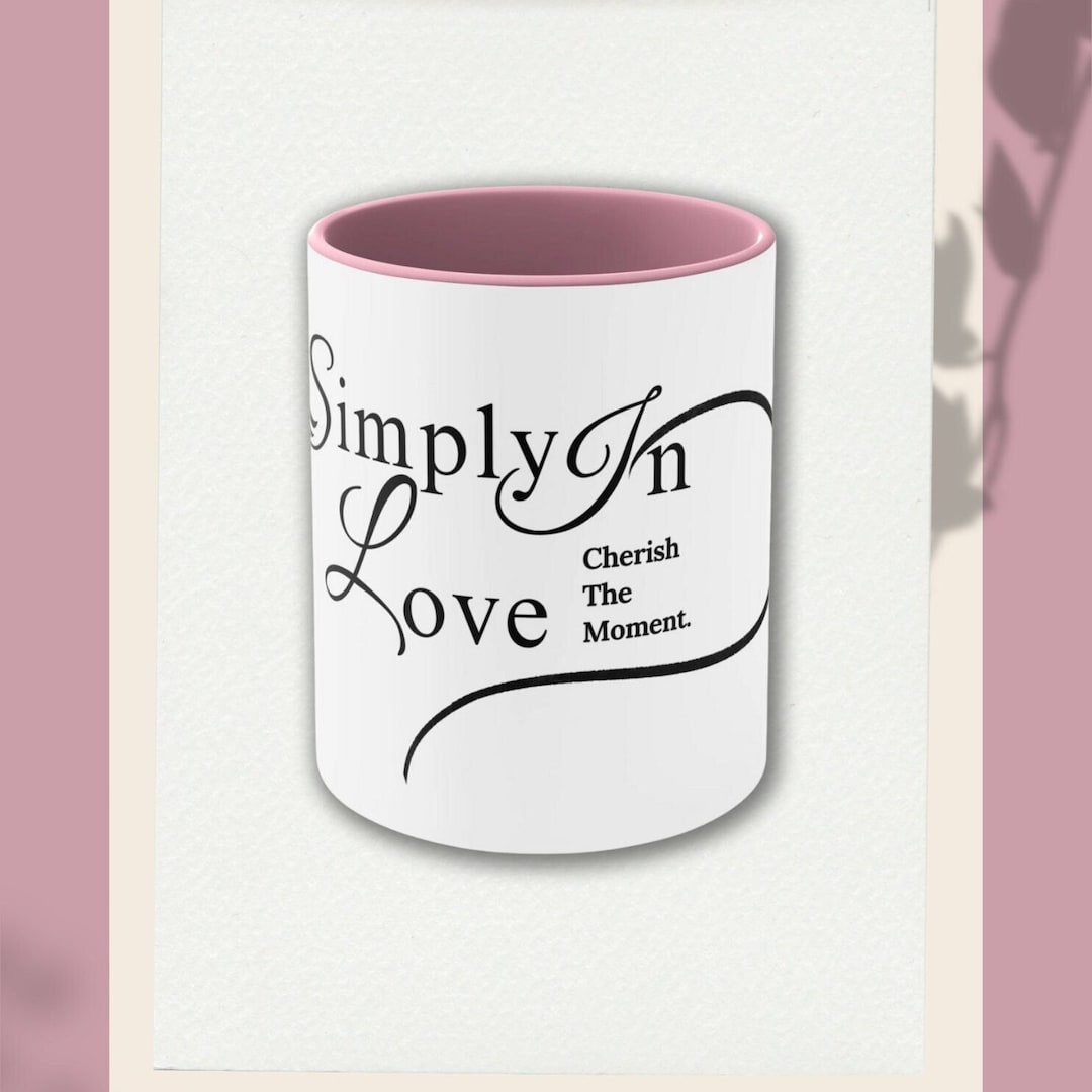 Cute Aesthetic Mug, Valentines Mug for Him or Her, Cute Pink Reading ...