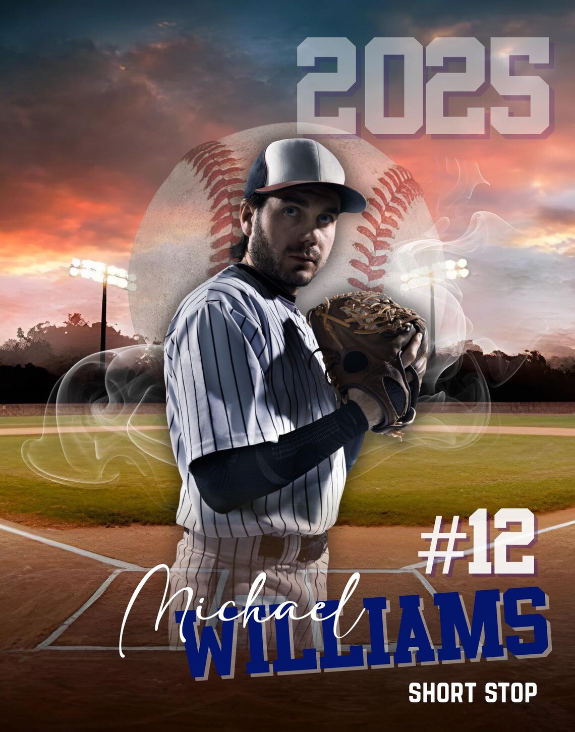 Editable Baseball Poster Template: Senior Night, Sports Background ...