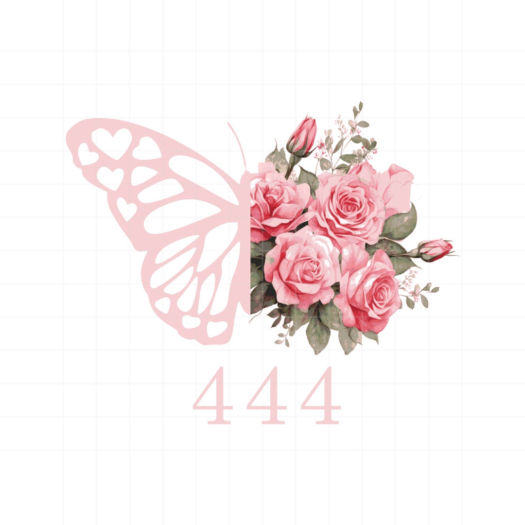 Butterfly W/ Flower PNG, Digital File, Flower PNG, 444, Butterfly PNG ...