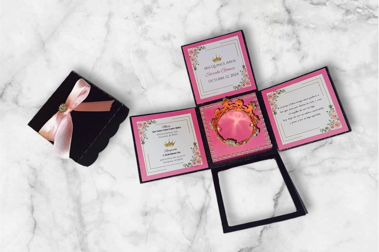 Quinceanera Explosion Box Invitations Samples, XV Invitations ...