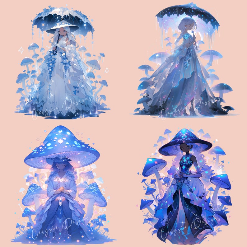 Magical Mushroom Fairy Clipart Bundle, Mushroom PNG, Fairy Mushroom ...