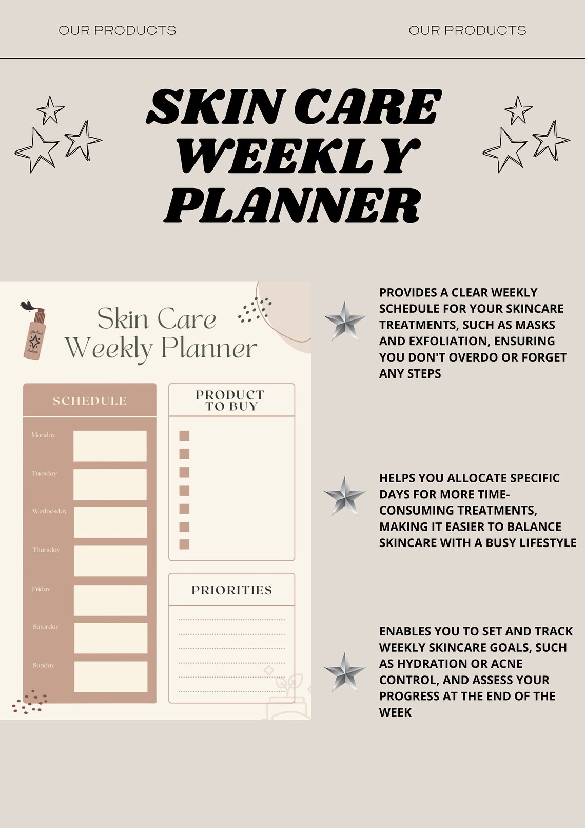 Printable Skincare Routine Tracker / Skincare Daily Routine / Skincare ...