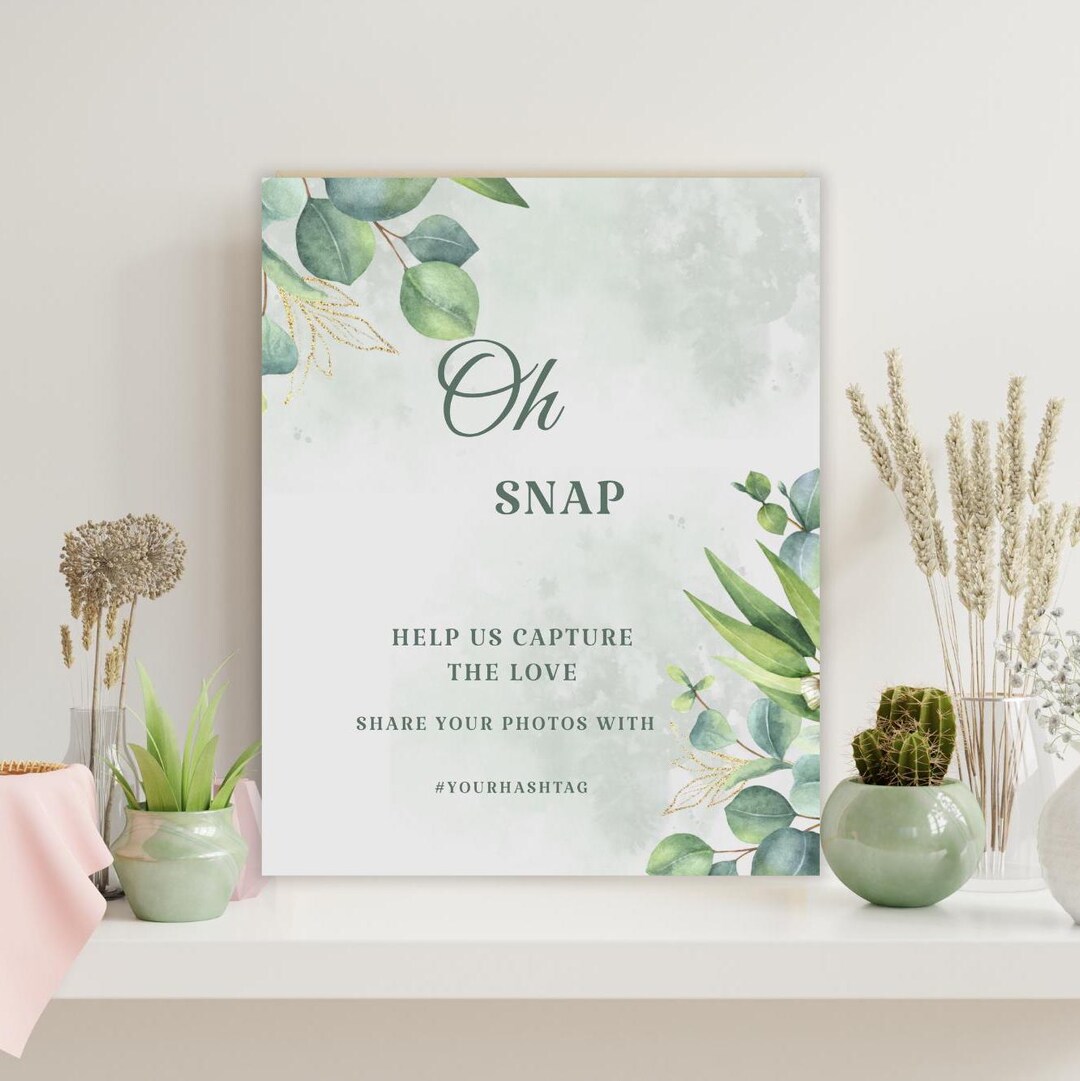 Wedding Oh Snap Signage, Editable Sign Template, Instant Access ...