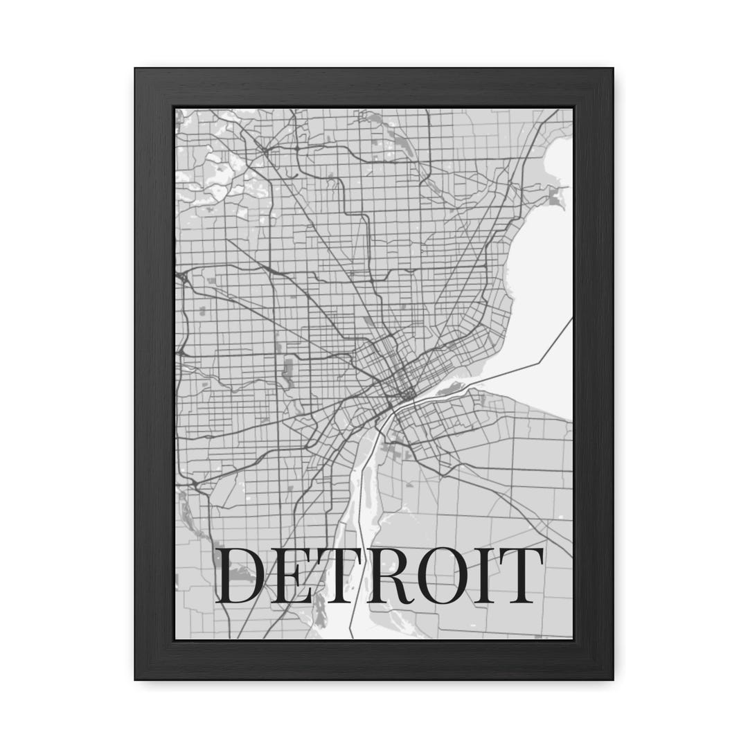 Detroit Map Poster - Etsy