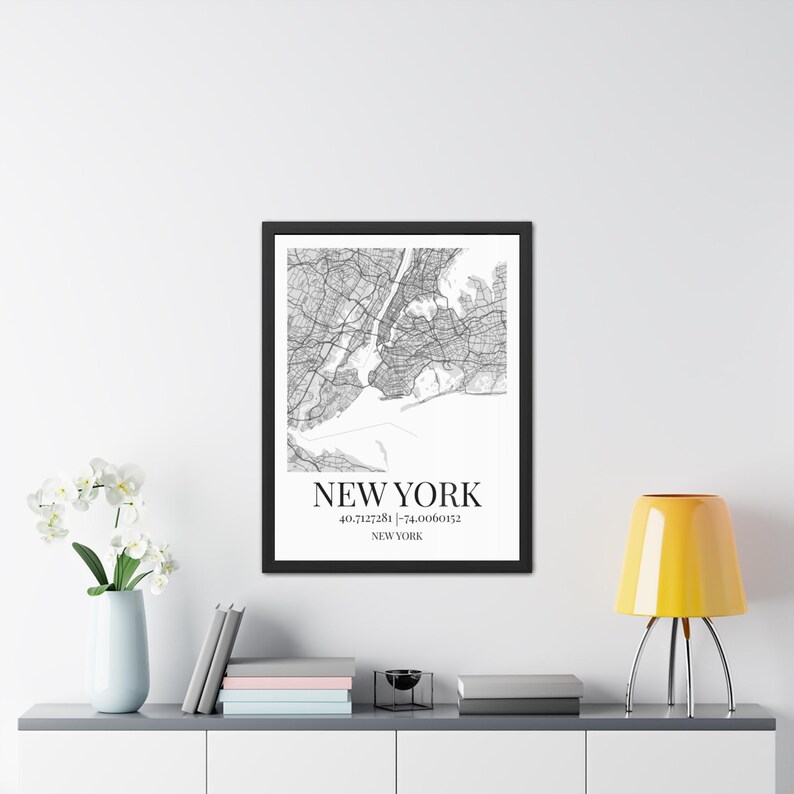 New York City Map Poster - Etsy