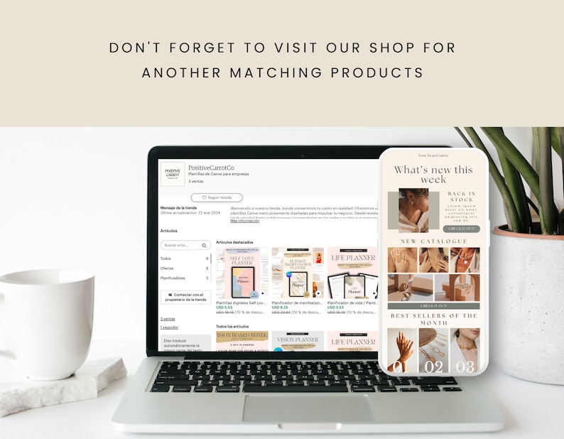 Vision Board Bundle Vision Board Kit Canva Vision Board Planner ...