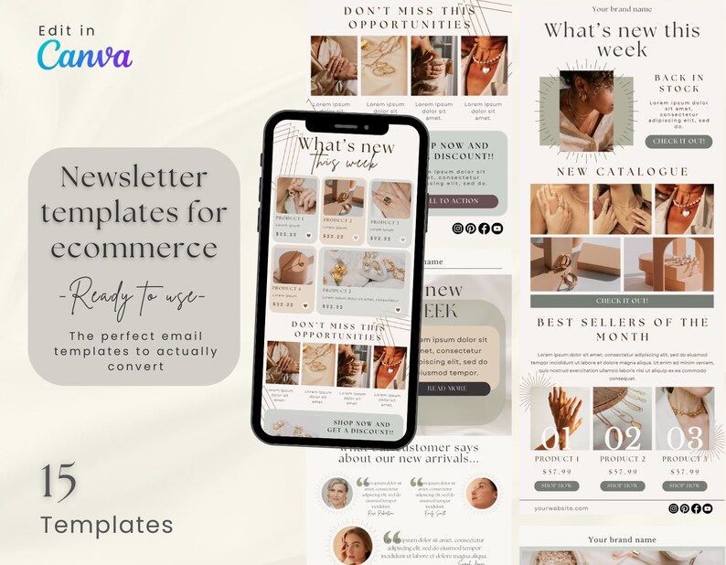 Email Template, Newsletter Template, Ecommerce Marketing, Minimalist ...