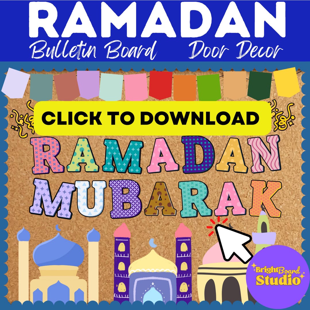 Ramadan Bulletin Board Kit, Classroom Decor, Islamic Banner (digital ...