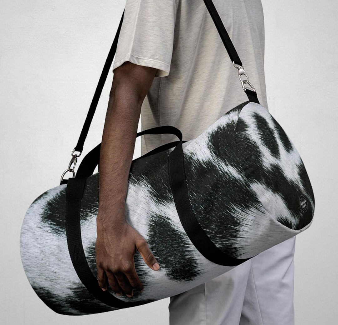 Fur Print Duffel Bag, Furry Travel Bag, Cow Print Weekender, Dalmation ...