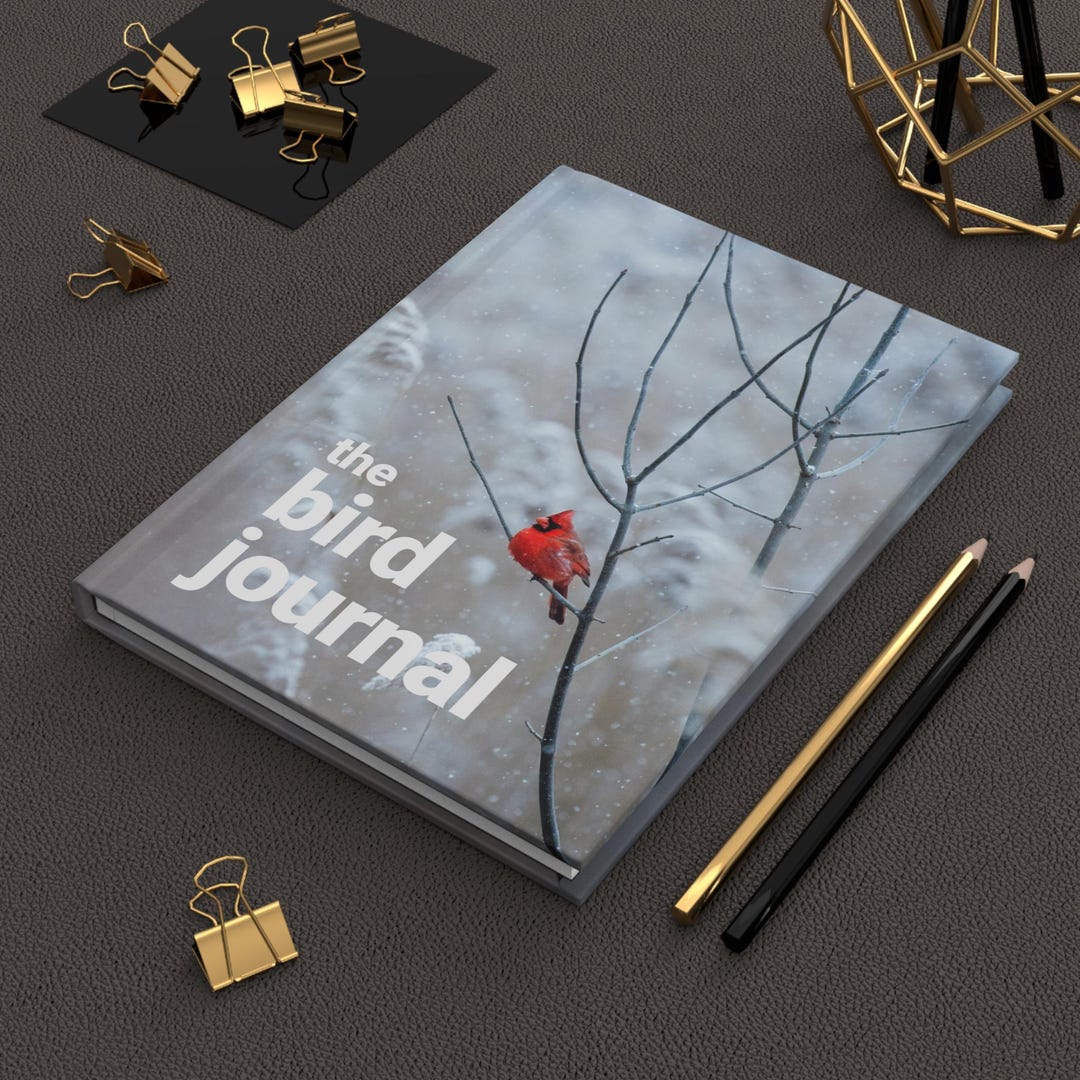 Bird Watching Hardcover Journal, Bird Watcher Notebook, Cardinal ...