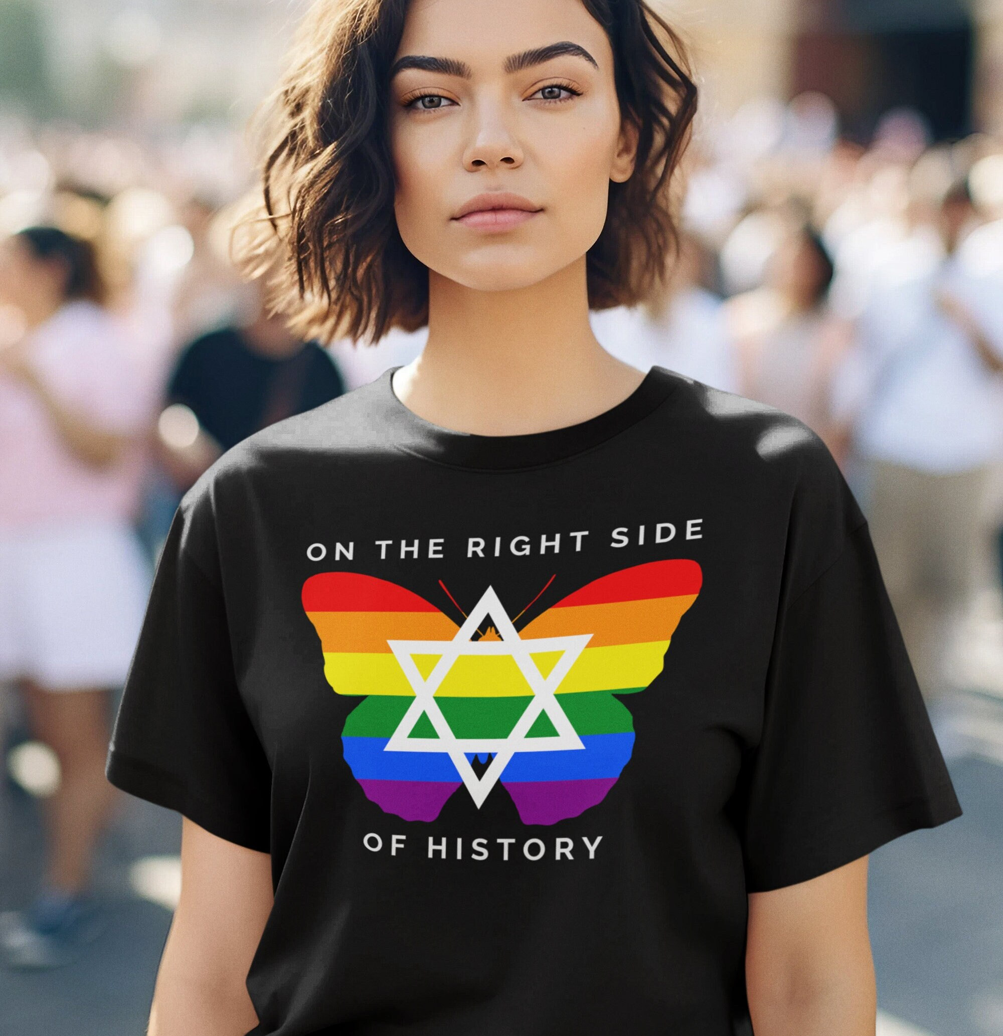 LGBT Jewish Ally T-shirt: Right Side of History Unisex T-shirt LGBT Gay ...