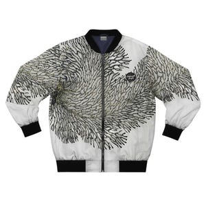 Coral Graphic Bomber Jacket: Modern Ocean Theme - Etsy