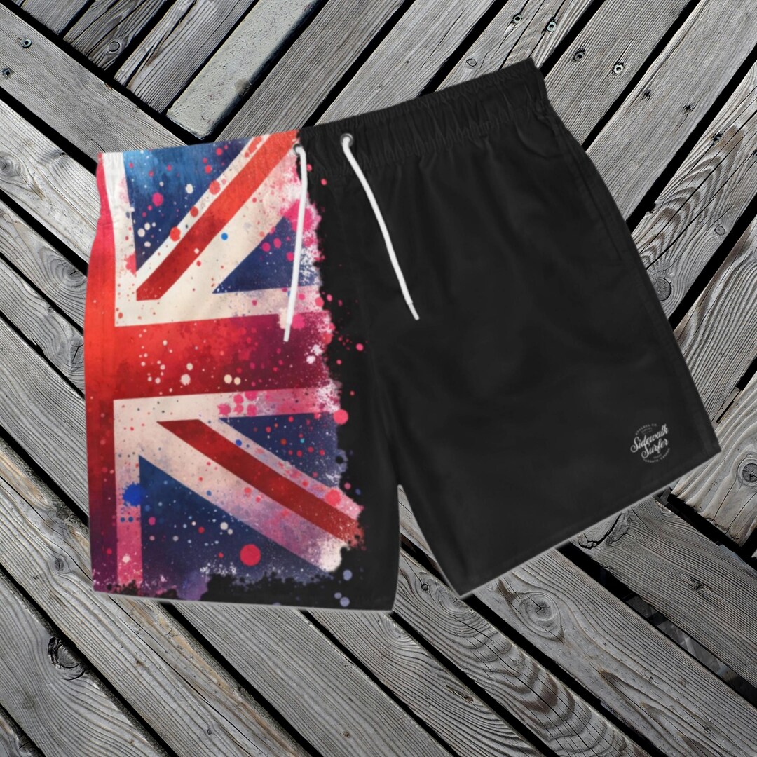 Union Jack Swim Trunks: England Flag, British Pride Beach Shorts - Etsy