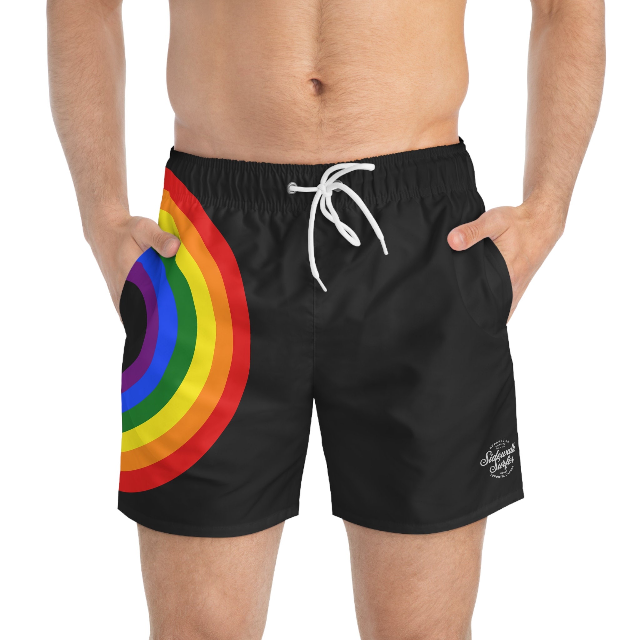 LGBT Eternal Pride Men Swim Trunks, Pride Rainbow Design, Swim Suit ...