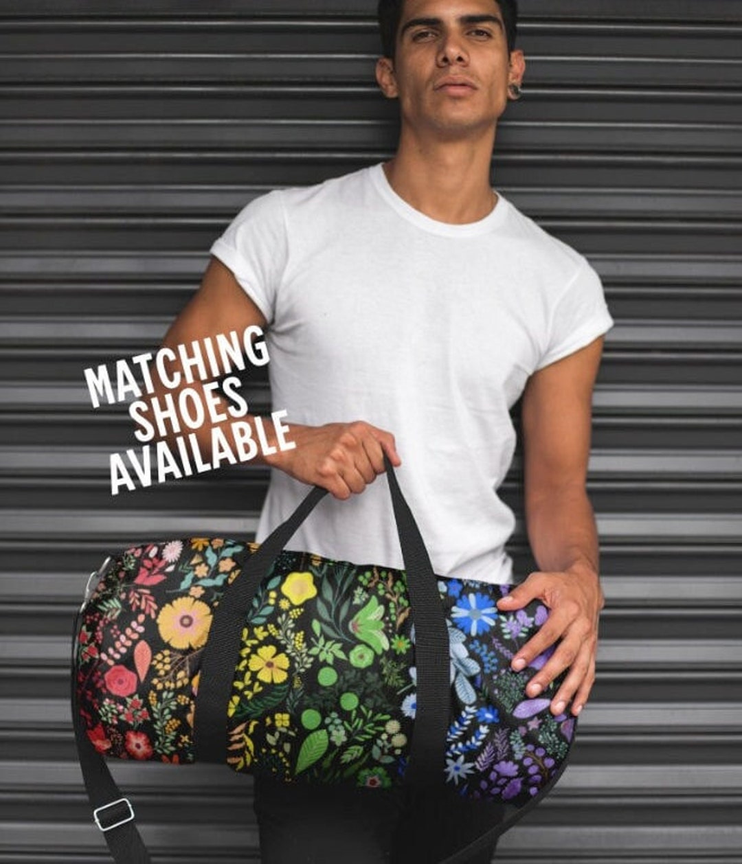 23" LGBTQ+ Floral Duffle Bag | Pride Travel Weekender | Gym Bag ...