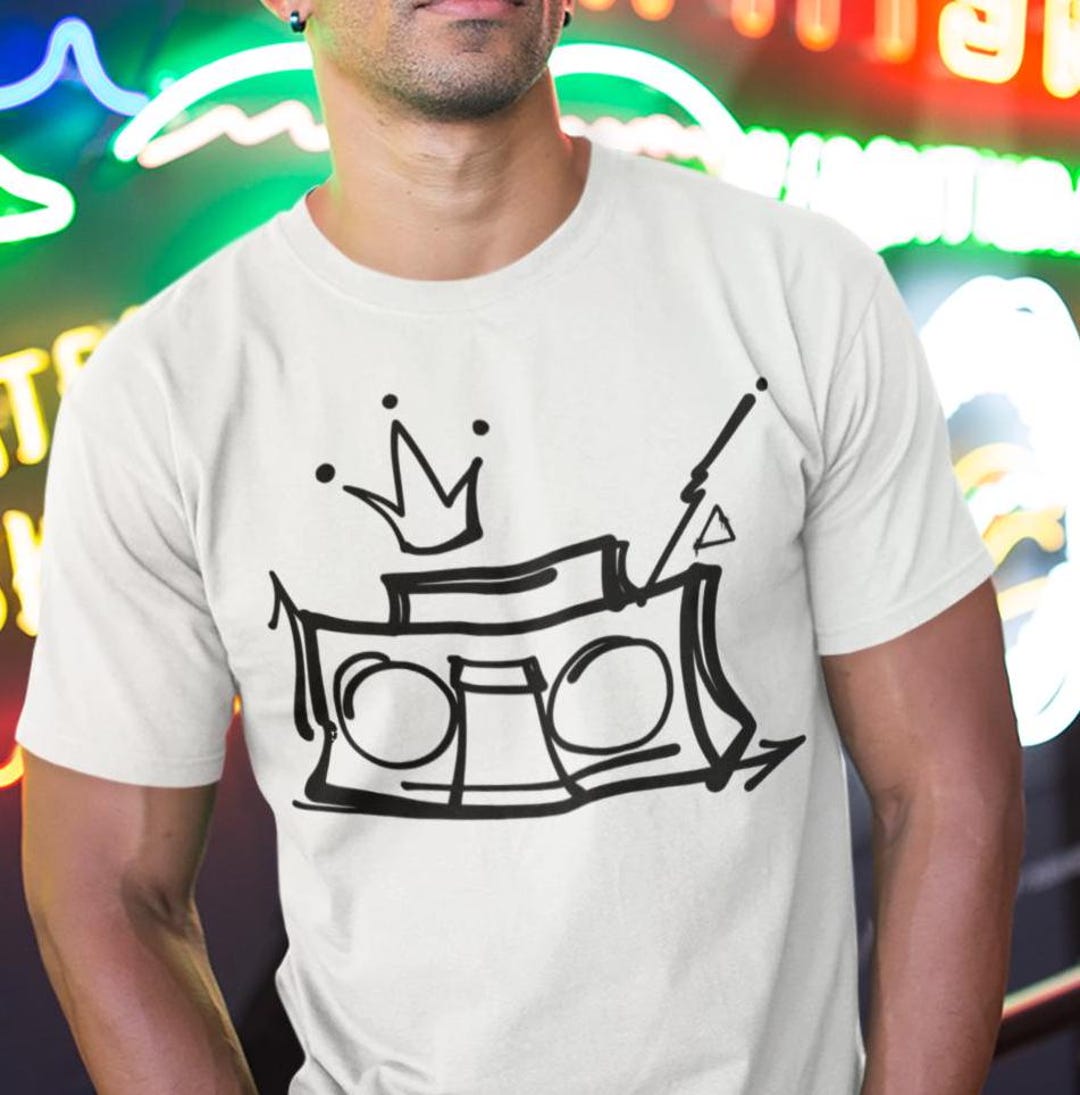 Stereo Graffiti T-shirt, Ghetto Blaster Streetwear, Brooklyn Shirt, Hip ...