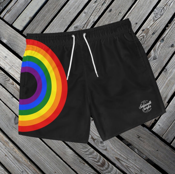 LGBT Eternal Pride Men Swim Trunks, Pride Rainbow Design, Swim Suit ...