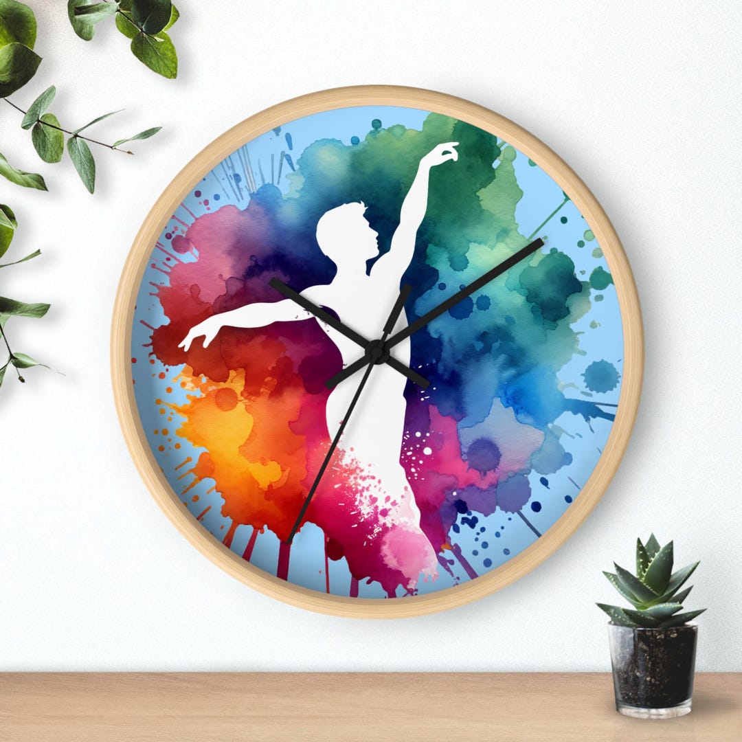 Dancer Clock Circular 10in, Dancer Dance Home Decor, Dance Studio ...